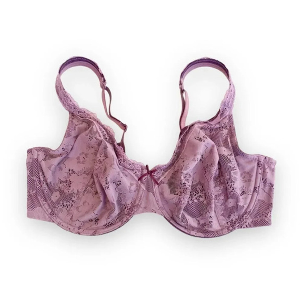Cacique Purple Lace Cup Bra Full Coverage Brassiere 4… - Gem